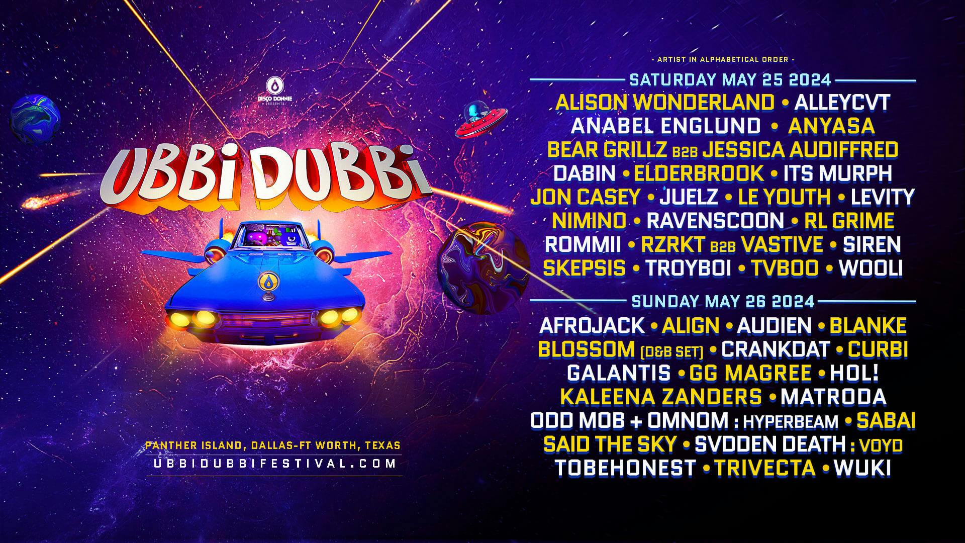 Ubbi Dubbi Festival 2024 in Dallas-Ft Worth, TX